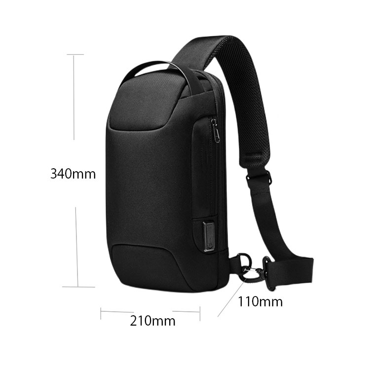 ASUS ROG Ally / X ワンショルダーバッグ ボディバッグ USB充電ポート付き ナンバーロック 撥水 軽量 耐傷 スリングバッグ ...