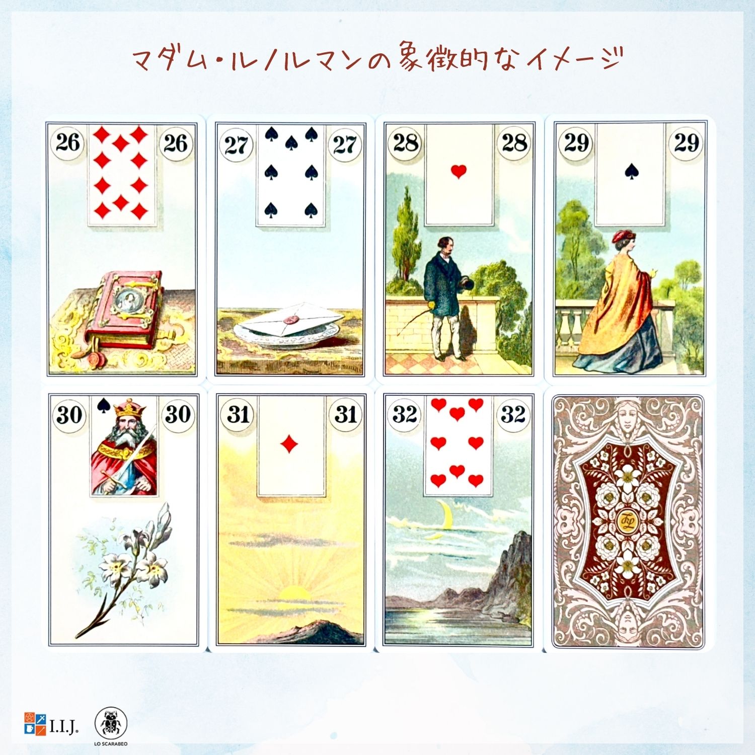 フレンチ・カルトマンシー French Cartomancy ルノルマン オラクルカード 占い 日本語解説書付き 正規品 : クロノスゲート ...