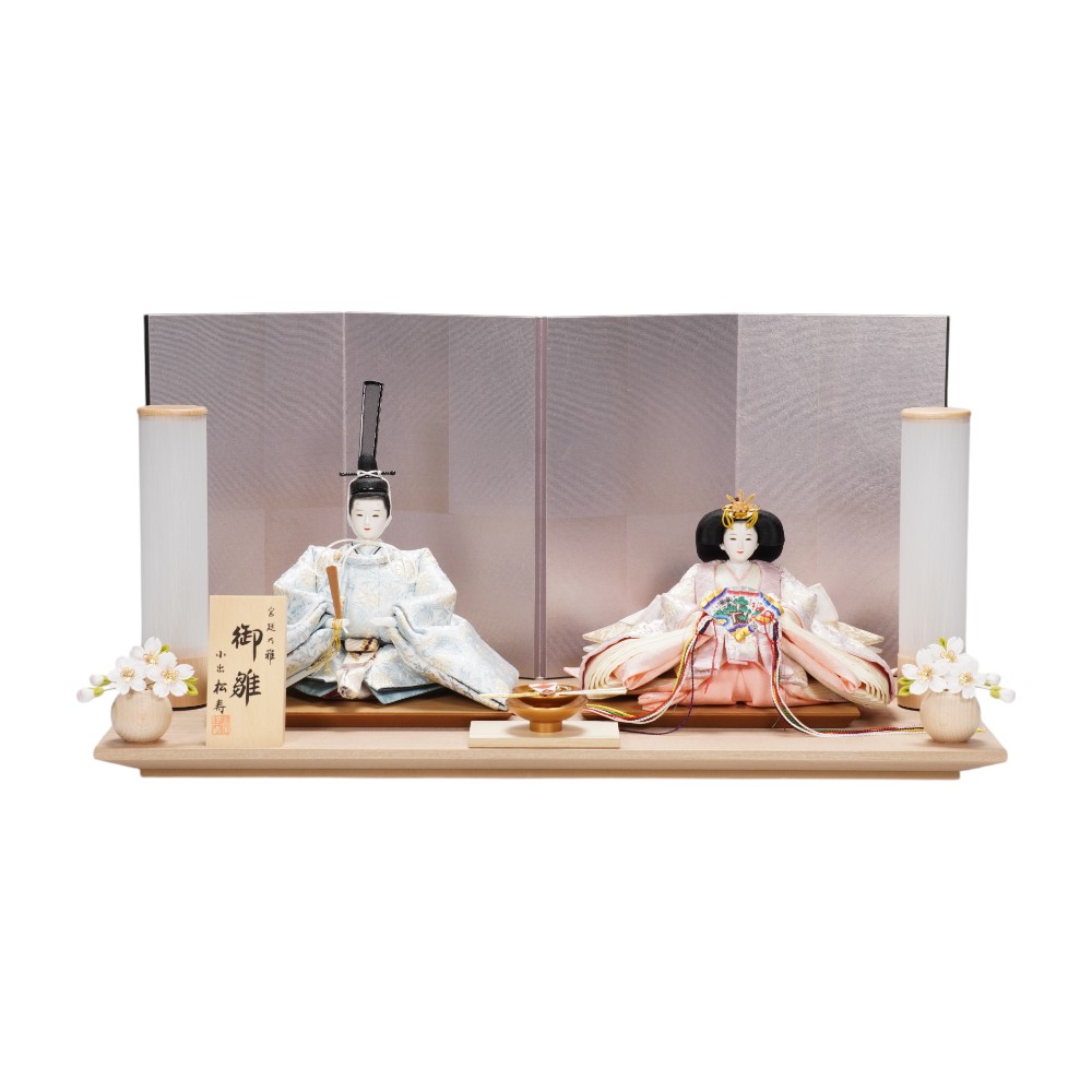 【雛人形】京十一番 高雄 牡丹唐草文様(水色×藤) 親王飾り〈小出松寿作〉[253-077] : 人形の岩崎Yahoo!店 - 通販 - Yahoo!ショッピング