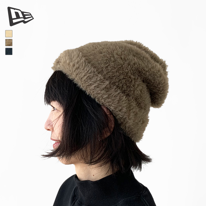 NEW ERA ニューエラ ニット帽 レディース ベーシック Fluffy and NEW ERA ニューエラ ニット帽 レディース ベーシック Fluffy and