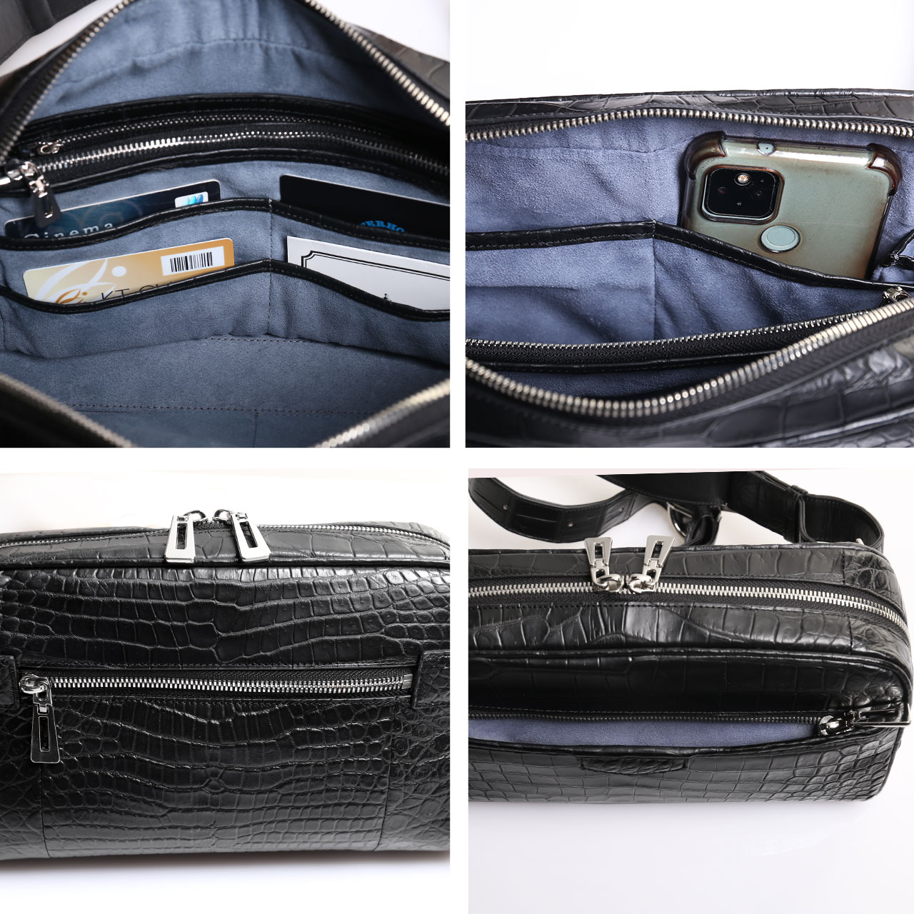 sankyo shokai（三京商会） ナイル クロコダイル ボディバッグ マット