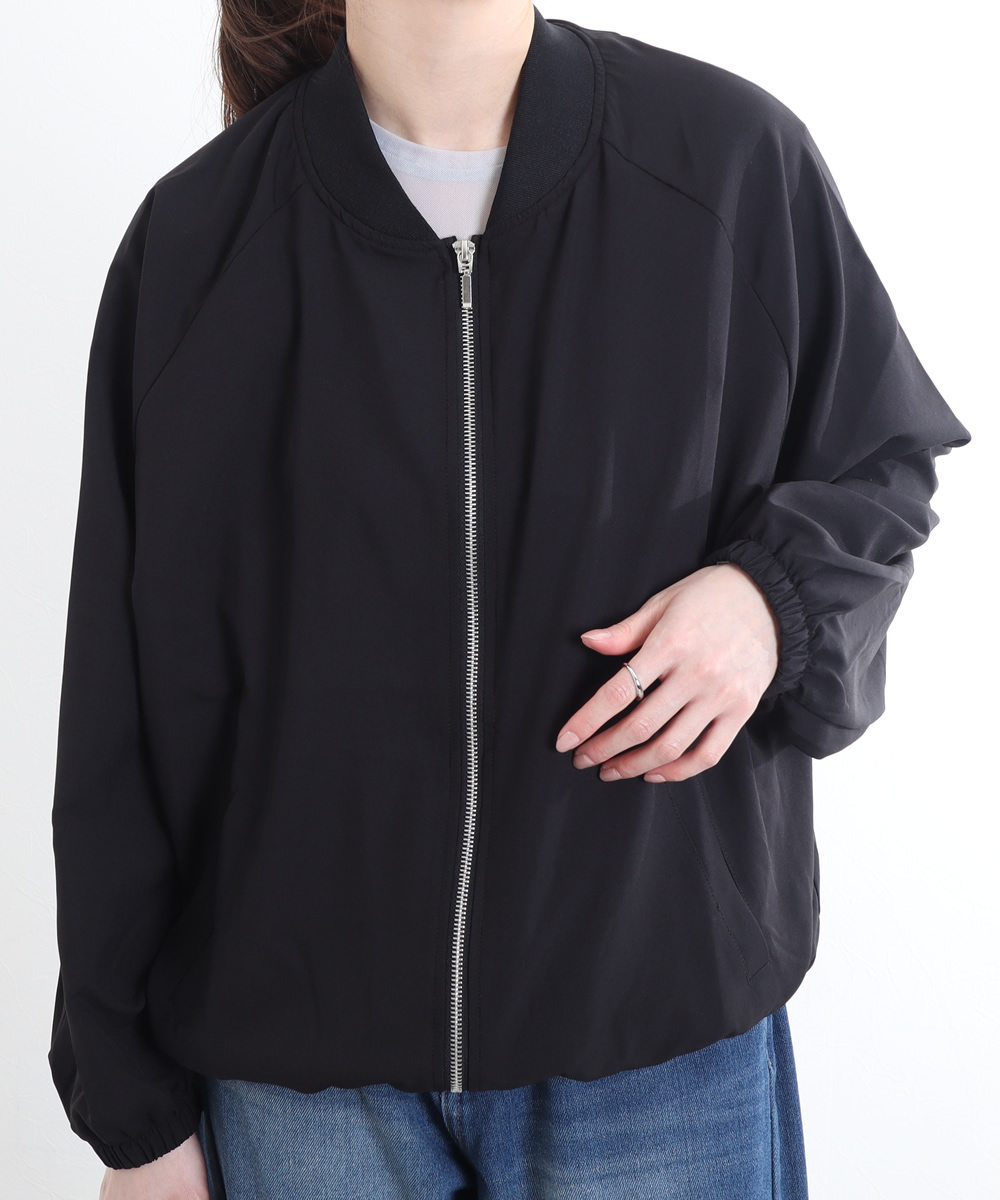 ブルゾン レディース 春 薄手 ノーカラー ジャケット MA-1 カジュアル 羽織り :01-670007591rn:ジャッコランタン ...