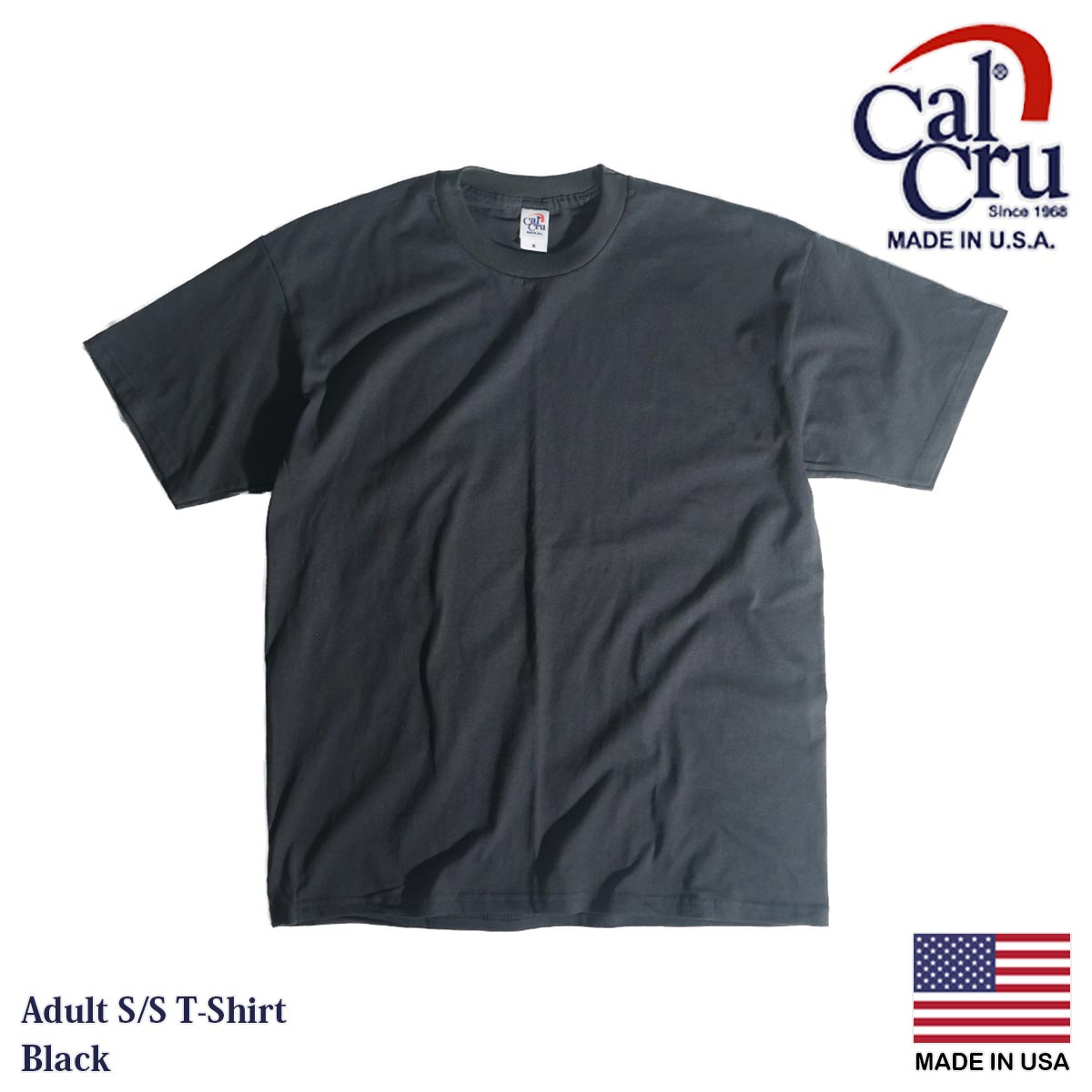 CalCru カルクルー Cal Cru 半袖 Tシャツ ｜ メンズ S-XXL アメリカ製 米国製 無地Tシャツ 5.5オンス 丸胴 ...