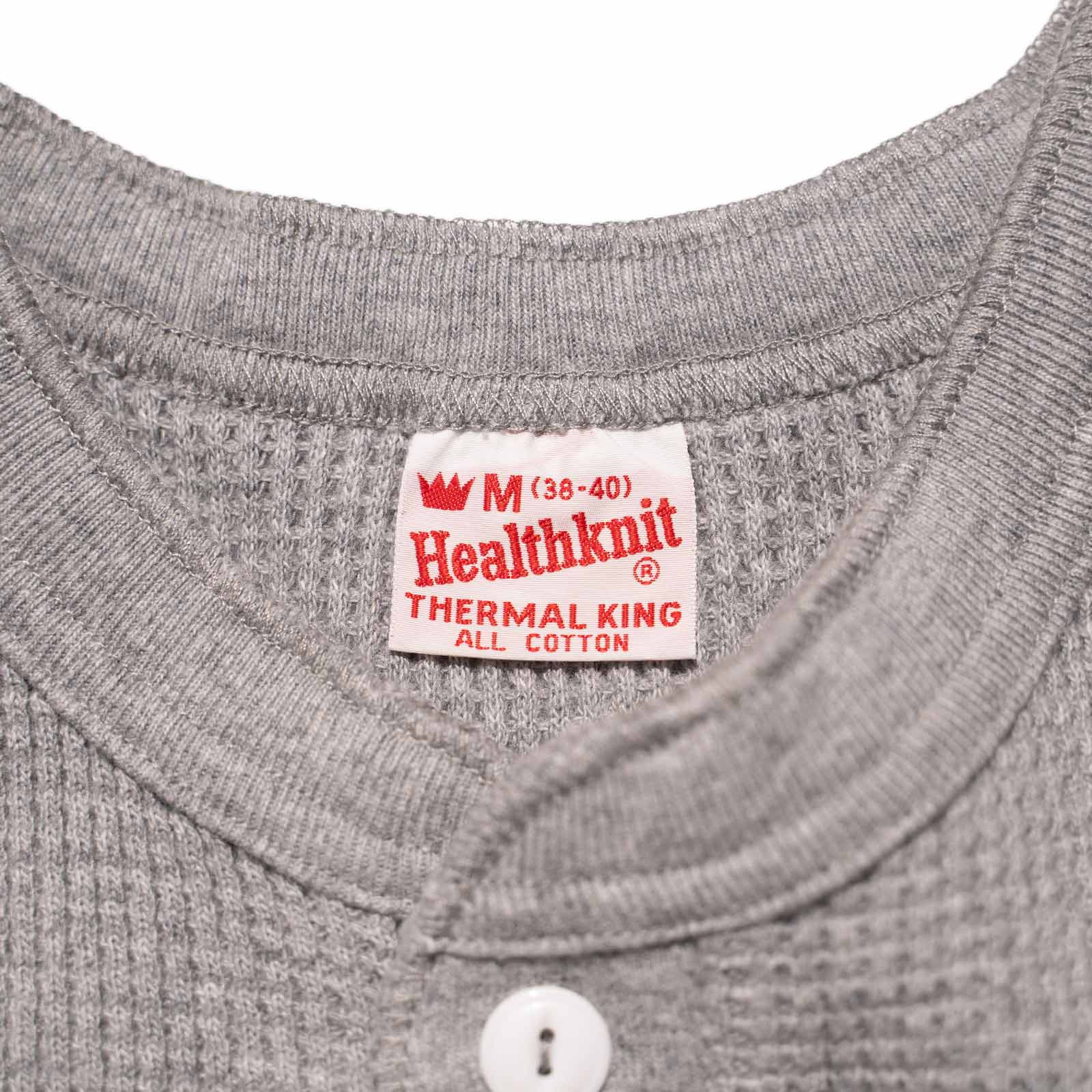 Healthknit ヘルスニット 52016 サーマルキング ワッフル ヘンリーネック 長袖 パッケージ入り ｜ メンズ M-XL ワッフル ...