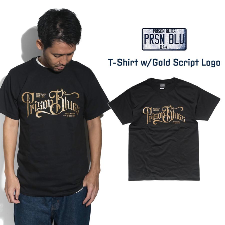 PRISON BLUES プリズンブルース 半袖 スクリプトロゴ Tシャツ ｜ メンズ S-XL プリントTシャツ : Jalana(ジャラーナ) - 通販 - Yahoo!ショッピング