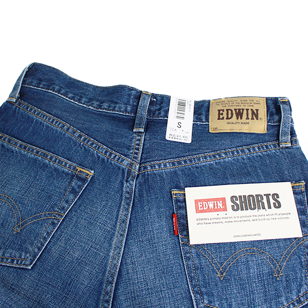 EDWIN エドウィン メンズ デニムショートパンツ ハーフパンツ デニムパンツ 半ズボン 色落ち加工 シンプル デニムショーツ EMS008 : ジーンズショップヤマト - 通販 ...