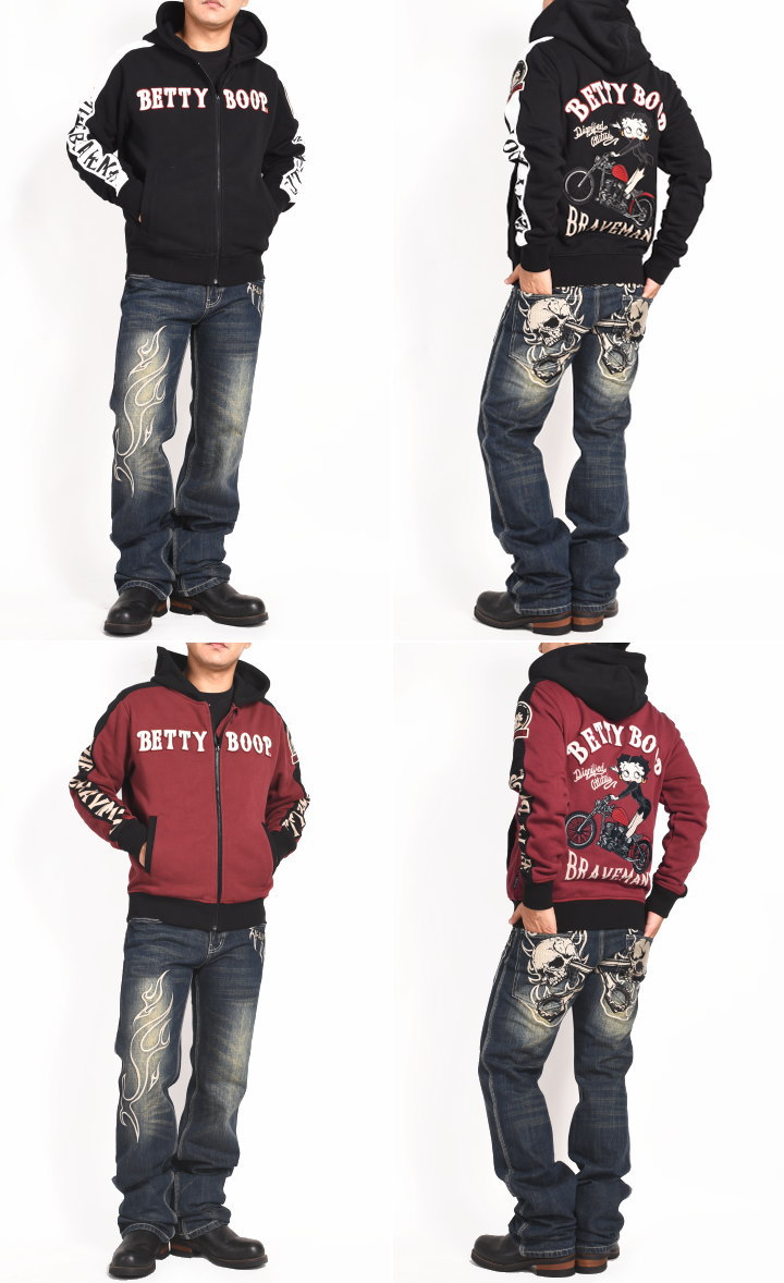 BETTY BOOP（ベティ ブープ） ブレイブマン × コラボ パーカー