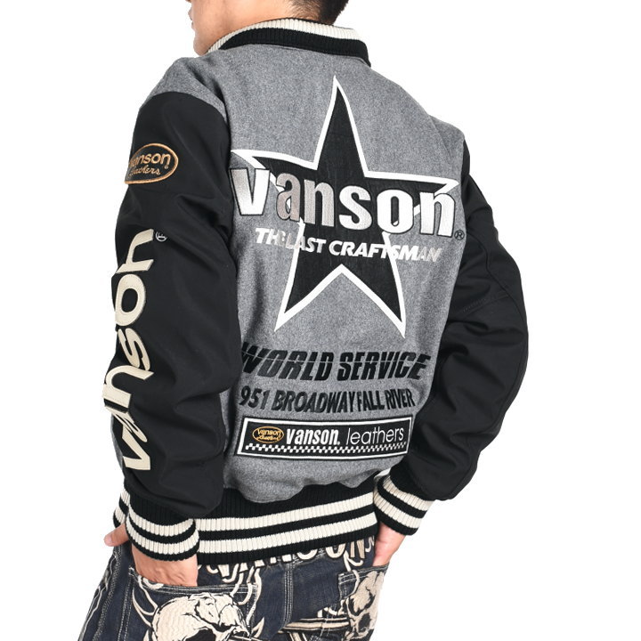 バンソン VANSON スタジャン ワンスター 刺繍＆パッチカスタム 脱着式ダブルフロント 透湿防水仕様 アワードジャケット VS22107W :VS22107W:ジーンズファースト駒込店 ...