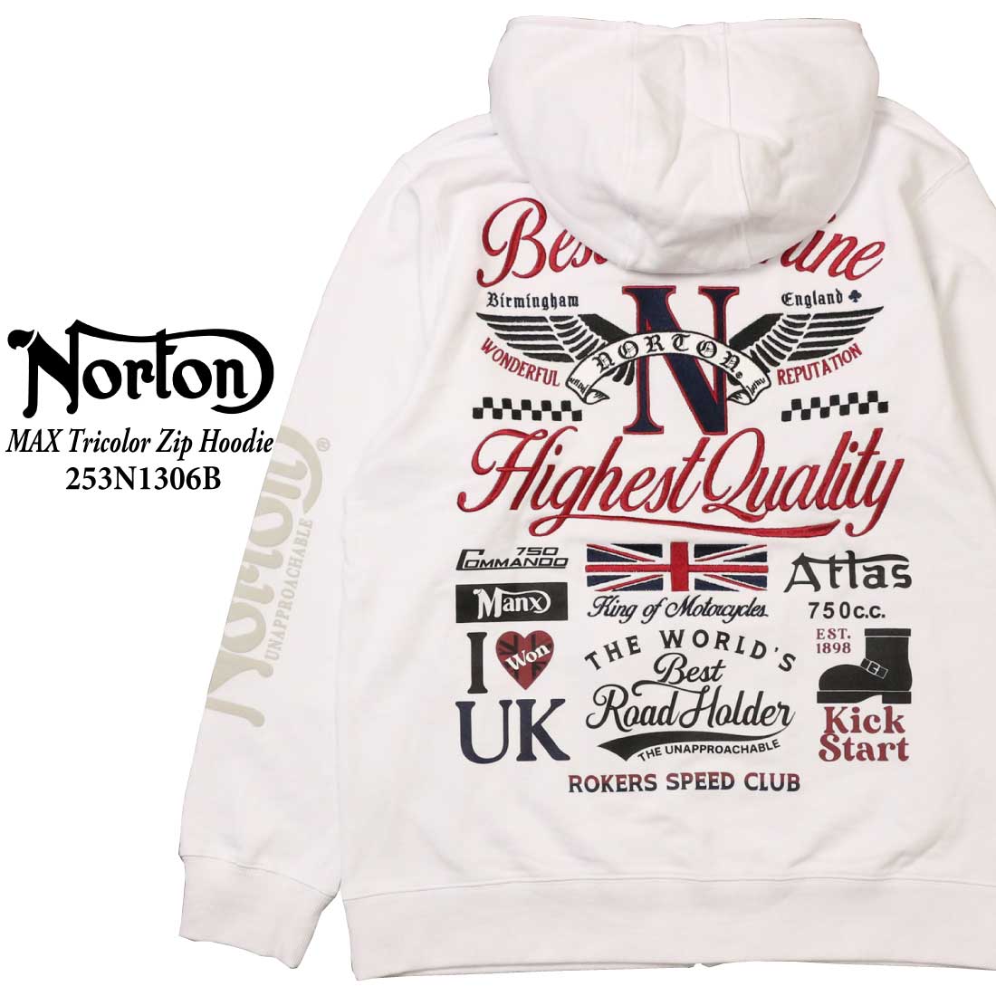 ノートン（NORTON） 服 長袖 パーカー 253N1306B MAX トリコロール