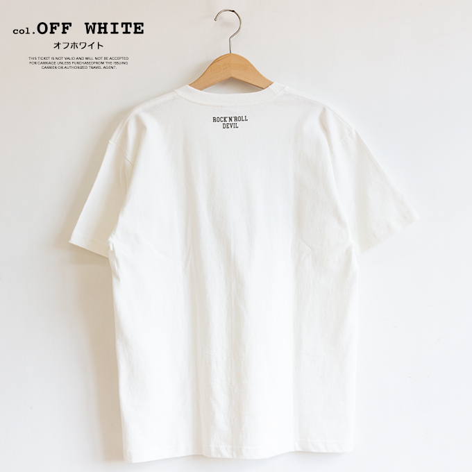 The L.A.MART ザ エルエーマート ROCK'NROLL DEVIL POCKET T-SHIRT ロックンロールデビル プリント ...