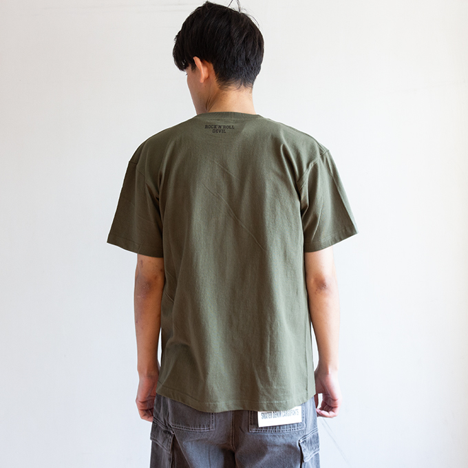 The L.A.MART ザ エルエーマート ROCK'NROLL DEVIL POCKET T-SHIRT ロックンロールデビル プリント ...