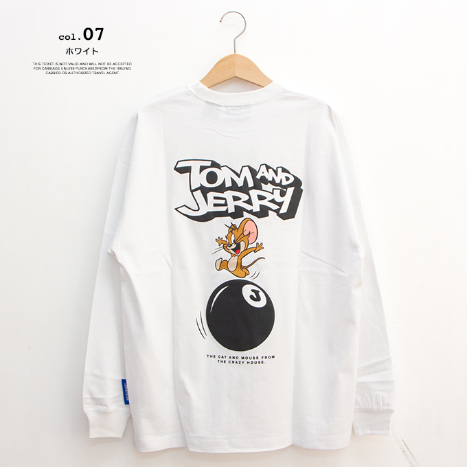 SEQUENZE SEQUENZ シークエンズ TOM and JERRY BALL L/S TEE トムとジェリー 8ボール バックプリント 長袖Tシャツ 24370912 / I ...