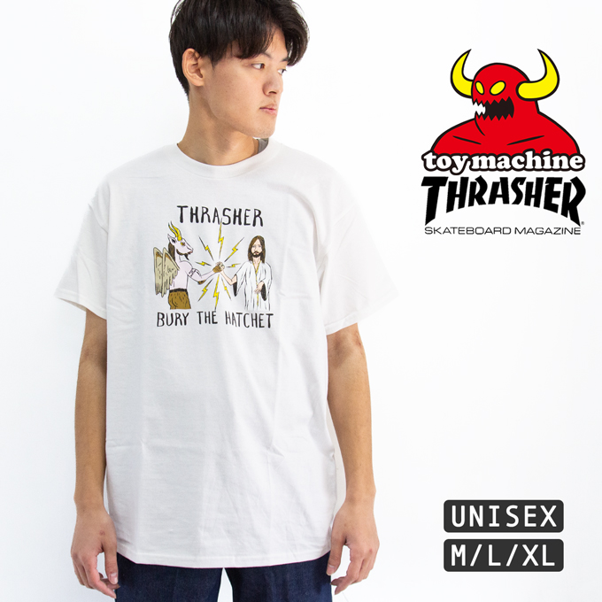 THRASHER（スラッシャー） × TOY MACHINE × トイマシーン THR X TOY MACHINE B.T.H. SS TEE ...