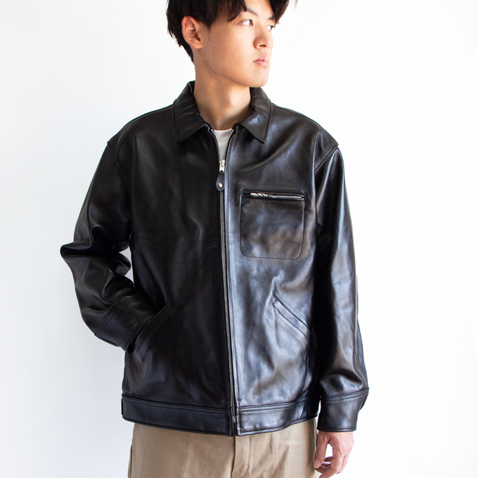 Schott N.Y.C ショット LEATHER TRACKER JACKET レザー トラッカージャケット 782-3950120 ...