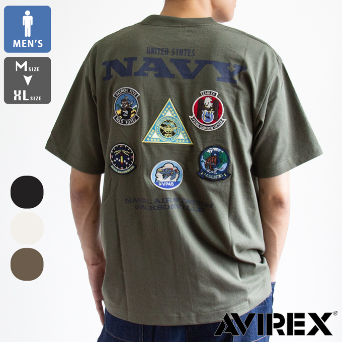 AVIREX アビレックス NAS JAX パトロール スコードロン パッチ Tシャツ 783-4134025 7834134025 ...