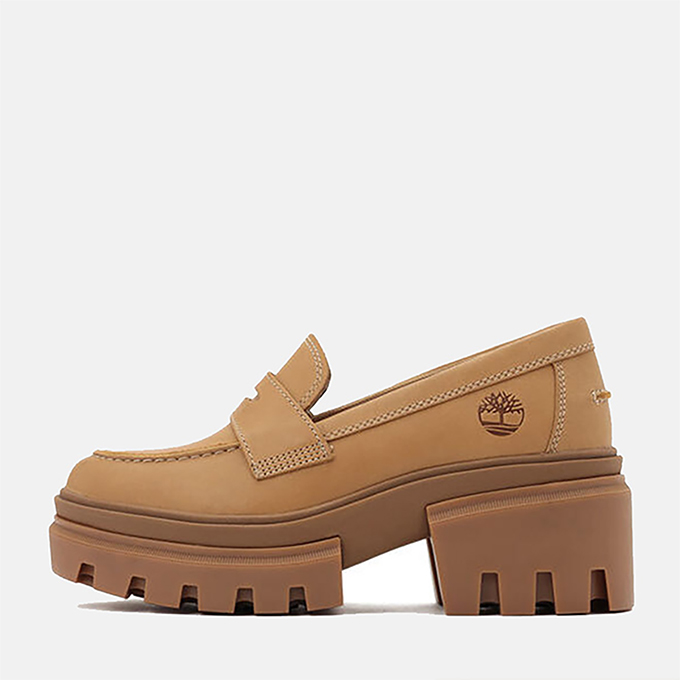 Timberland ティンバーランド レディース エバリー ローファー シューズ ライトベージュ EVERLEIGH LOAFER SHOE ...