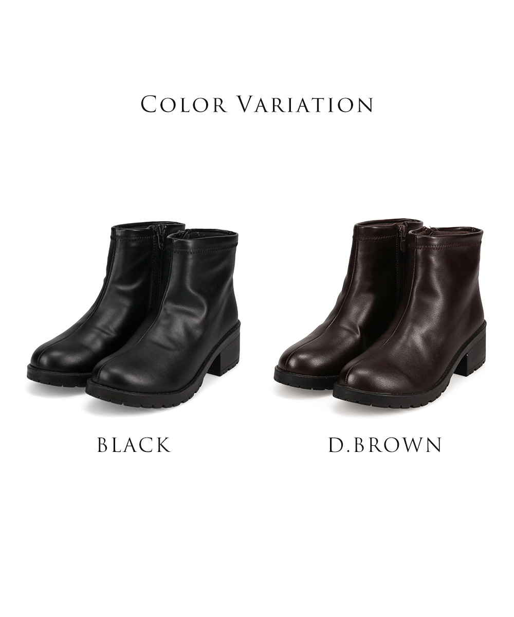 ショートブーツ レディース 歩きやすい サイドファスナー 軽量 冬