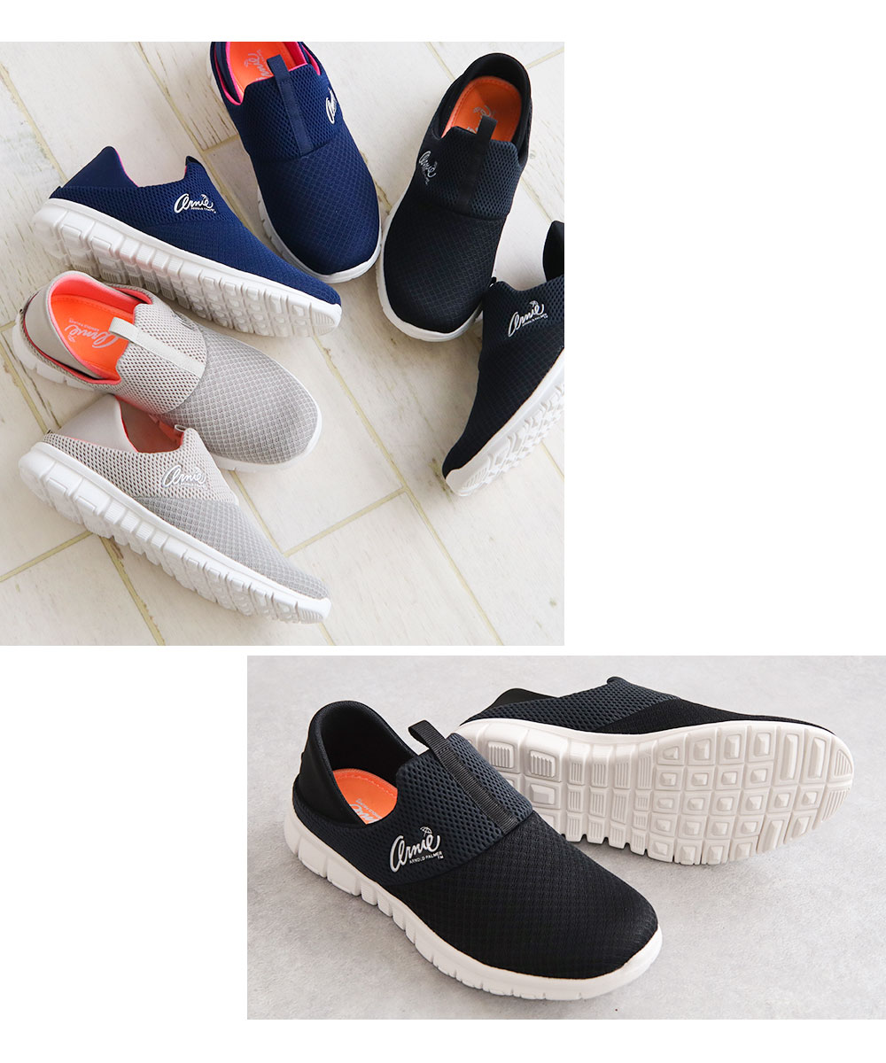 アーノルドパーマー スリッポン レディース キックバック シューズ シューズ 黒 ブラック グレー ネイビー Arnold Palmer 0912 :an-0912:Jerico Yahoo ...