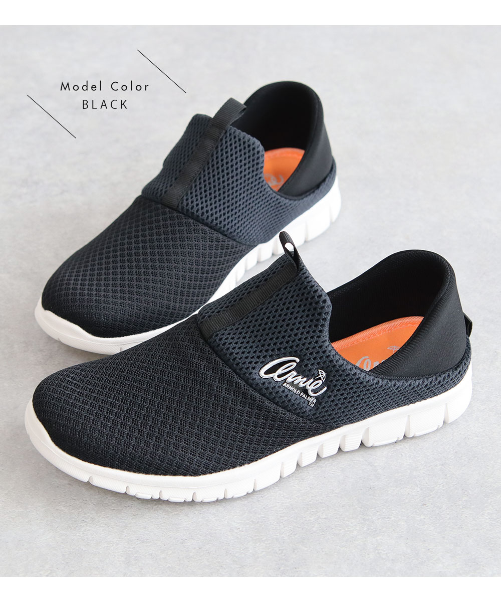 アーノルドパーマー スリッポン レディース キックバック シューズ シューズ 黒 ブラック グレー ネイビー Arnold Palmer 0912 :an-0912:Jerico Yahoo ...