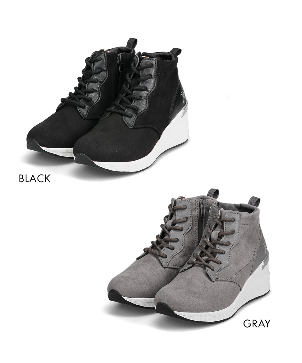 Arnold Palmer アーノルドパーマー スニーカー レディース ブーツ 防水 ショートブーツ 防寒 撥水 ふかふか 厚底 軽い スエード調 ブラック 黒 グレー 7551 ...