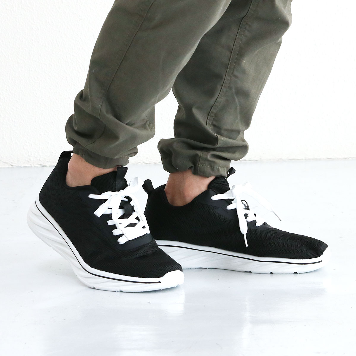 スニーカー メンズ 幅広 3E 黒 歩きやすい 軽量 軽い 人気 おしゃれ 厚底 通学 通勤 靴 ブラック ネイビー BEAR SURF BS-1069 : Jerico Yahoo!店 ...