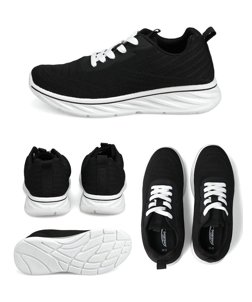 スニーカー メンズ 幅広 3E 黒 歩きやすい 軽量 軽い 人気 おしゃれ 厚底 通学 通勤 靴 ブラック ネイビー BEAR SURF BS-1069 : Jerico Yahoo!店 ...