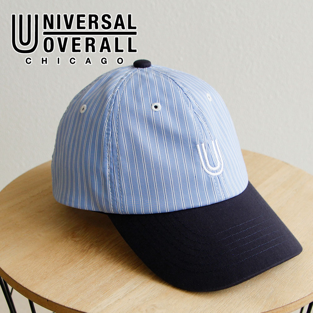 UNIVERSAL OVERALL（ユニバーサルオーバーオール） キャップ メンズ レディース UV対策 ユニセックス ストライプ ベースボール カーブドバイザー 帽子 UO ds1998 ...