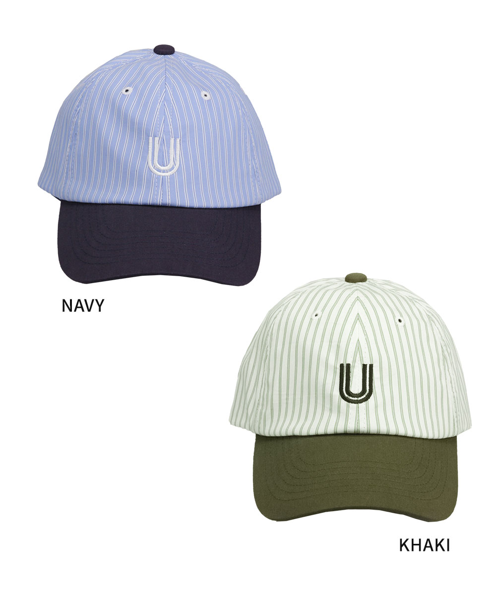 UNIVERSAL OVERALL（ユニバーサルオーバーオール） キャップ メンズ レディース UV対策 ユニセックス ストライプ ベースボール カーブドバイザー 帽子 UO ds1998 ...