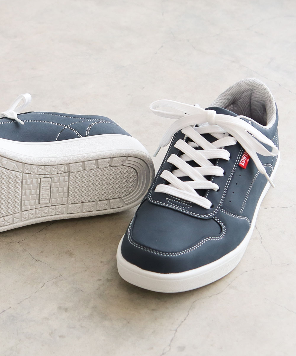 EDWIN（エドウィン） スニーカー メンズ ローカット 軽量 靴 履きやすい カジュアル 疲れにくい 男性 おしゃれ ネイビー 白 ホワイト EDWIN 7055 : Jerico ...