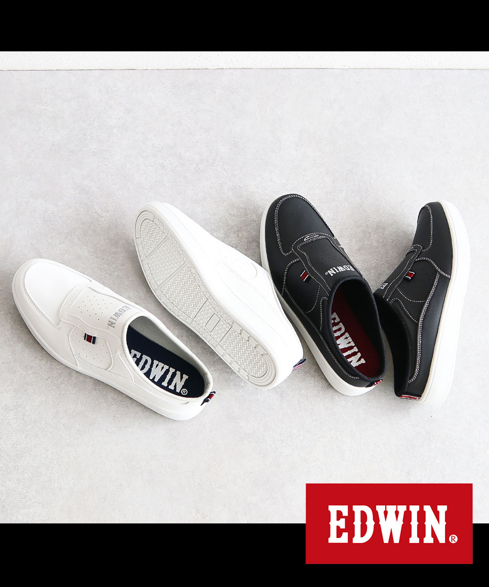 EDWIN エドウィン クロッグシューズ メンズ スリッポン かかとなし 軽量 靴 履きやすい 歩きやすい オフィス 黒 ブラック 白 ホワイト 7060 : Jerico Yahoo!店 ...