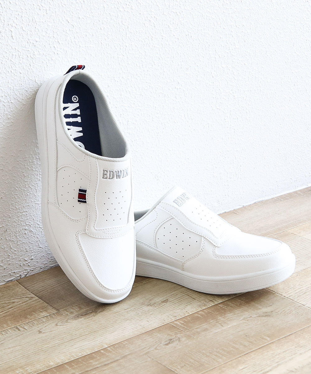EDWIN エドウィン クロッグシューズ メンズ スリッポン かかとなし 軽量 靴 履きやすい 歩きやすい オフィス 黒 ブラック 白 ホワイト 7060 : Jerico Yahoo!店 ...