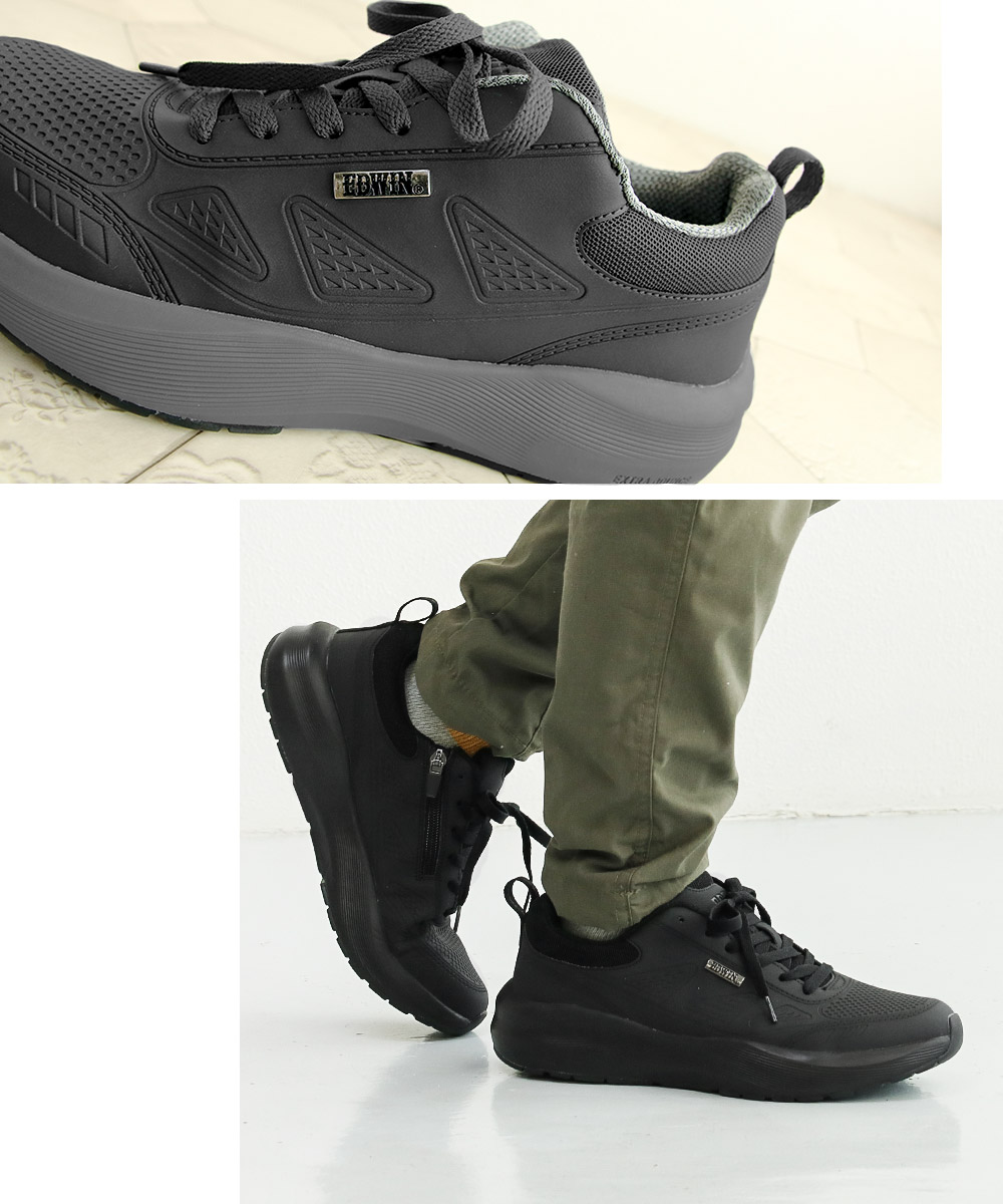 EDWIN エドウィン 防水 スニーカー メンズ おしゃれ ローカット ファスナー 軽い 梅雨 通勤 幅広 黒 ブラック グレー edwin 7369 : Jerico Yahoo!店 ...