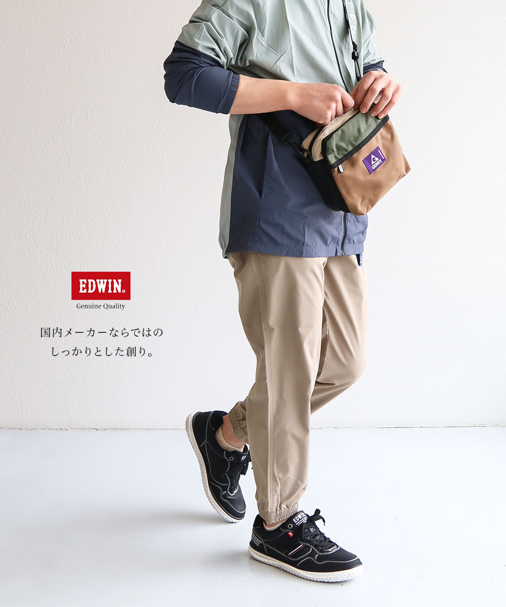 EDWIN エドウィン スニーカー メンズ ローカット 軽い 幅広 ゆったり 耐滑 通学 靴 カジュアル 男性 黒 ブラック 白 ホワイト 7761 : Jerico Yahoo!店 - 通販 ...