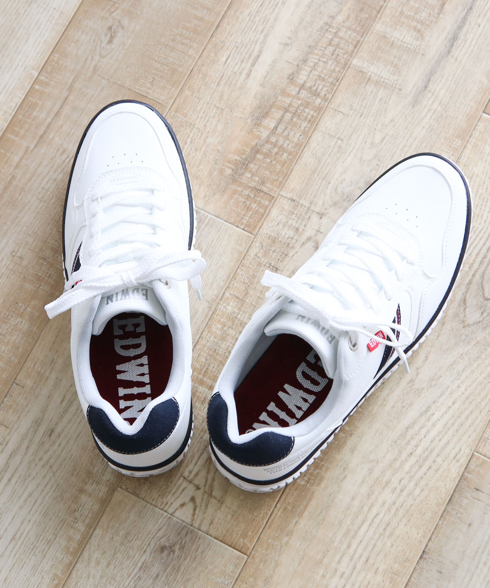 EDWIN エドウィン スニーカー メンズ ローカット 軽い 幅広 ゆったり 耐滑 通学 カジュアル 男性 黒 ブラック 白 ホワイト 7761 : Jerico Yahoo!店 - 通販 ...