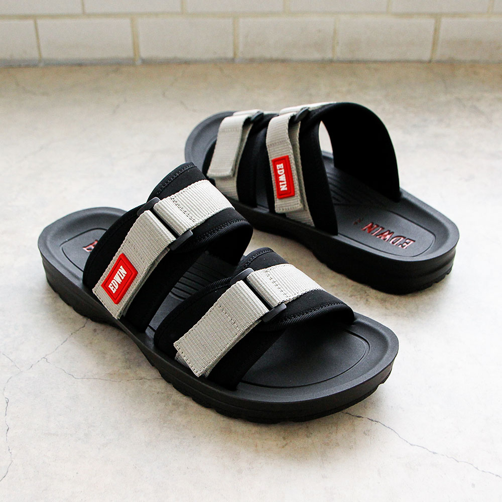 EDWIN エドウィン サンダル メンズ 靴 スポーツ スライド スリッパ つっかけ レジャー アウトドア キャンプ 黒 ブラック ネイビー 5102 : Jerico Yahoo!店 ...