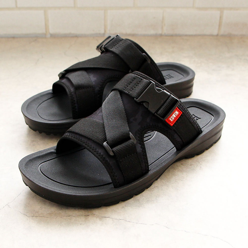 EDWIN エドウィン サンダル メンズ 靴 スポーツ スライド レジャー アウトドア つっかけ カーキ ベージュ ブラック ネイビー 5111 : Jerico Yahoo!店 - 通販 ...