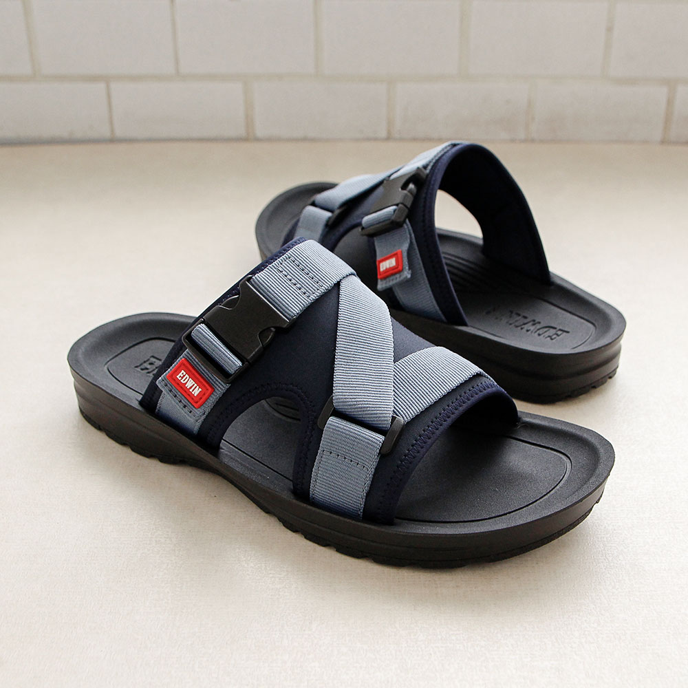 EDWIN エドウィン サンダル メンズ 靴 スポーツ スライド レジャー アウトドア つっかけ カーキ ベージュ ブラック ネイビー 5111 : Jerico Yahoo!店 - 通販 ...
