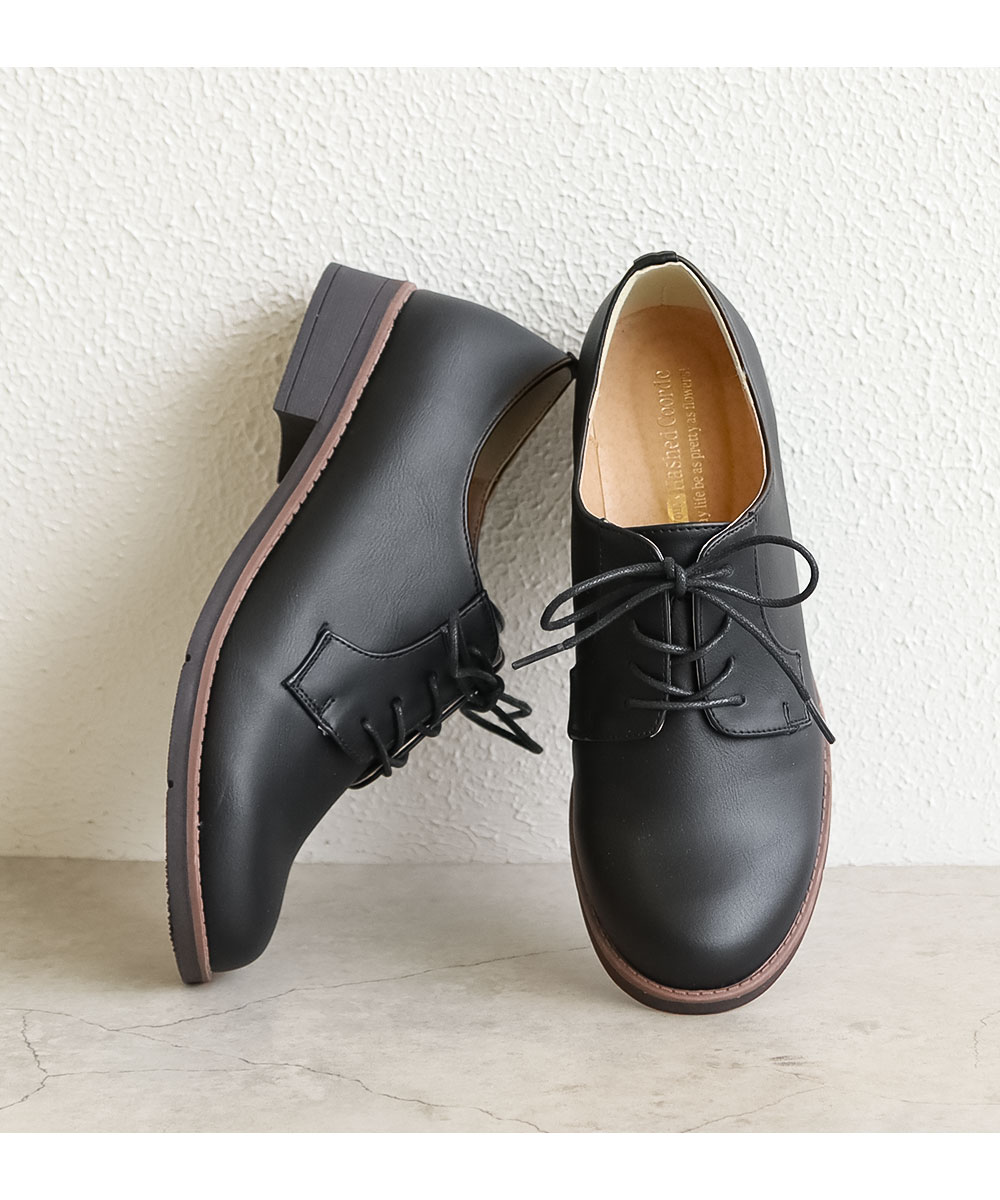 Hashed Coorde レースアップシューズ レディース マニッシュシューズ おじ靴 おしゃれ 靴 春 夏 秋 冬 ハッシュドコーデ ブラック ブラウン アイボリー 2906 ...