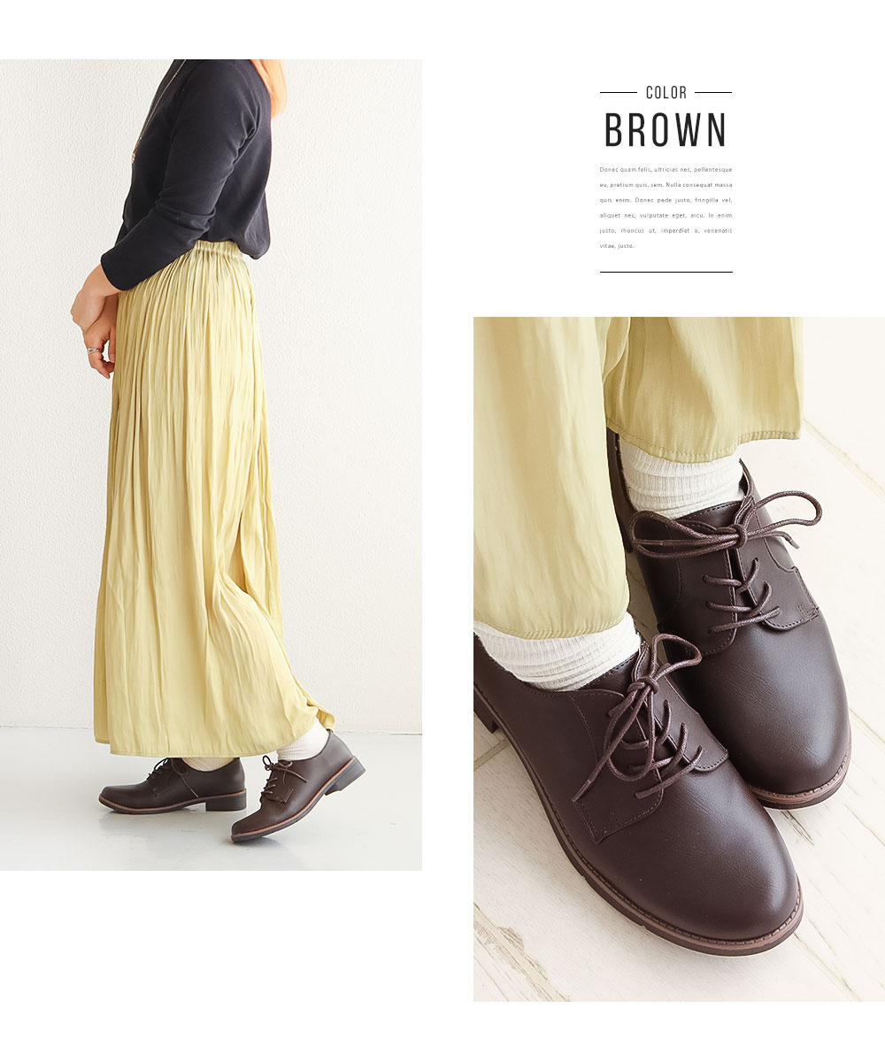 Hashed Coorde レースアップシューズ レディース マニッシュシューズ おじ靴 おしゃれ 靴 春 夏 秋 冬 ハッシュドコーデ ブラック ブラウン アイボリー 2906 ...