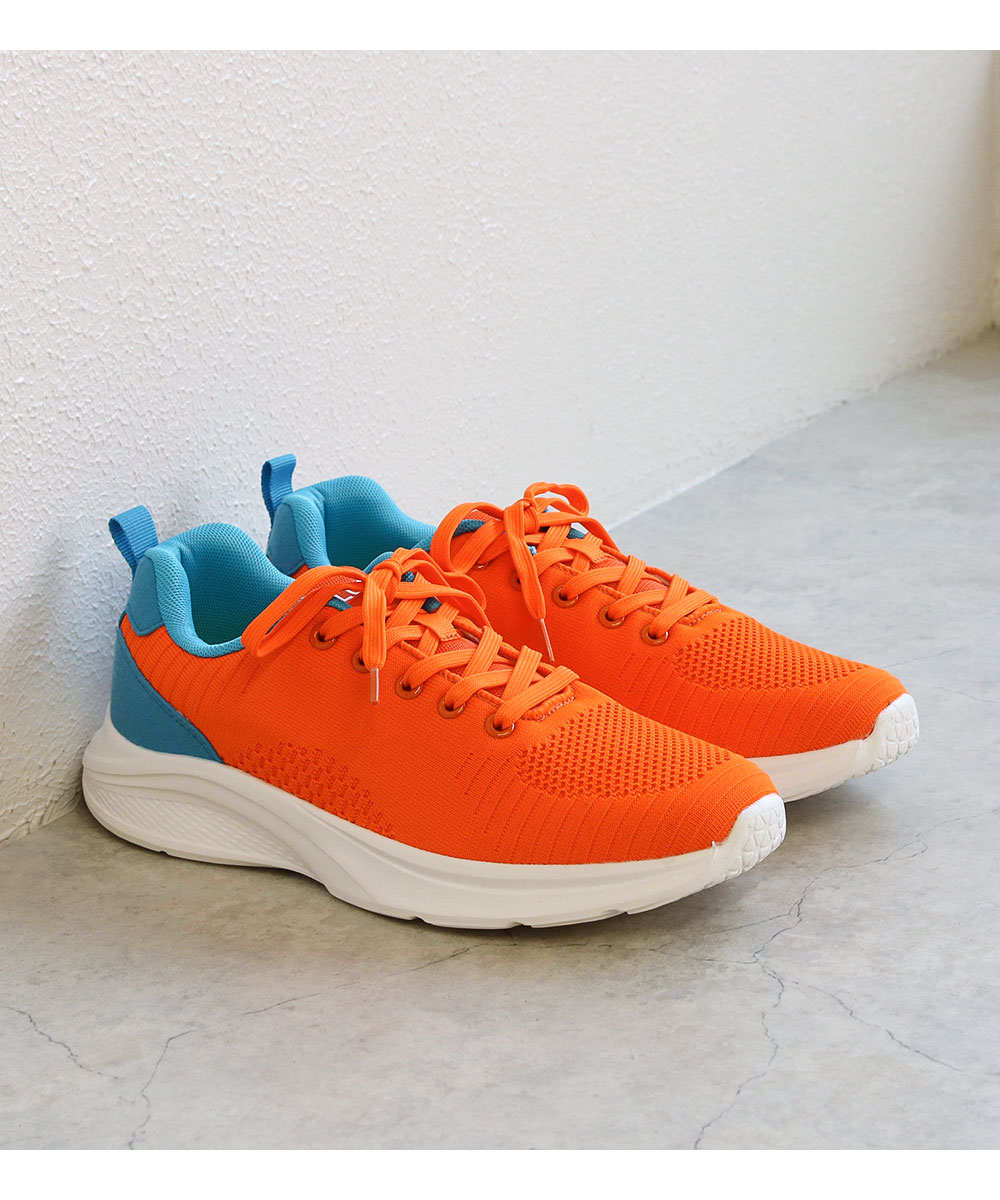 ニットシューズ スニーカー ローカット メンズ 撥水加工 幅広 軽量 ニット カジュアル ウォーキング ブラック ネイビー カーキ オレンジ 007 :start-lg-007:Jerico ...