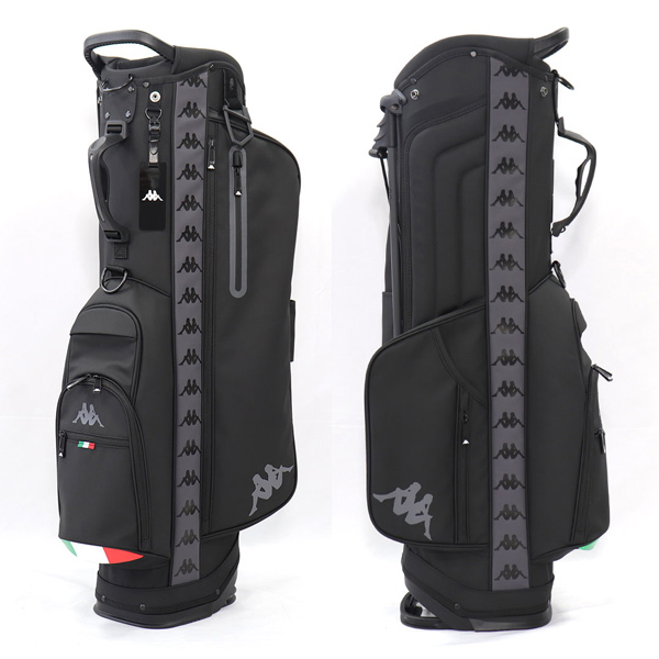 Kappa GOLF 先行予約 新作 カッパ ゴルフ キャディバッグ 615-972 PE スタンド キャディ バッグ 8.5インチ ブラック ホワイト STAND BAG CB SB KP ...