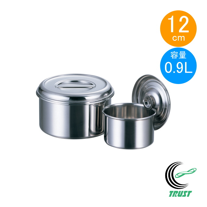 18-8 浅型キッチンポット 12cm 1個 11112 日本製 ステンレス製 赤川器物製作所 : JOYアイランド - 通販 - Yahoo!ショッピング