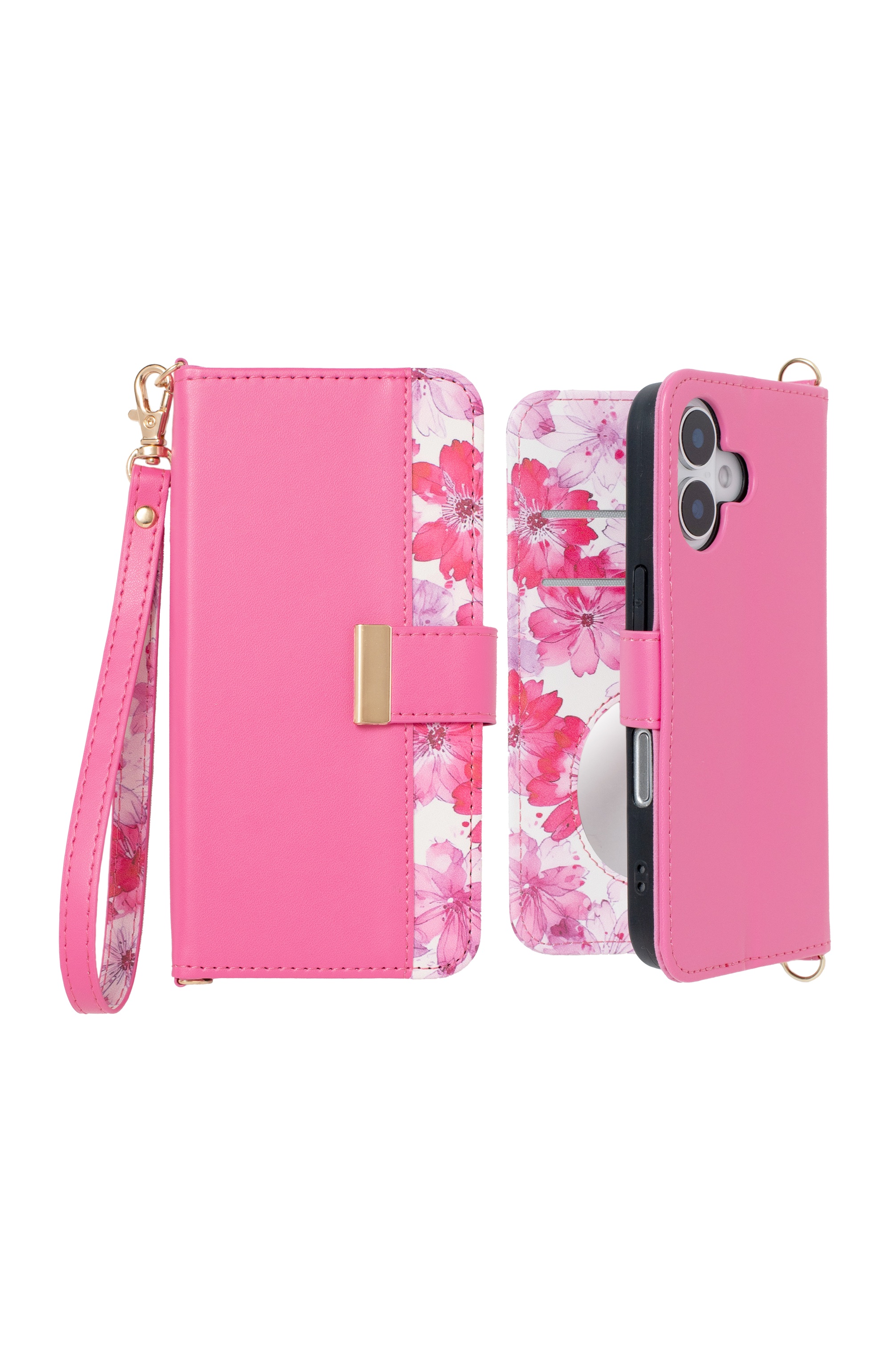 iPhone16 ケース 手帳型 花柄 ストラップ付き iPhone15 iPhone14 スマホケース iPhone13 12 12Pro 12mini SE3 : MINTY - 通販 ...