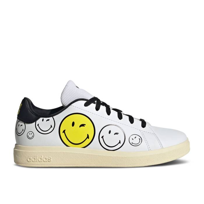 adidas アディダス Adidas 【 Smiley X Advantage Base 2.0 J 'Smiley Graphics ...