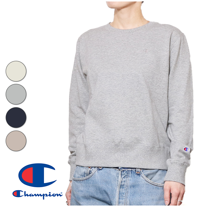 チャンピオン Champion 長袖 クルーネック スウェット シャツレディース ウィメンズ ホワイト グレー ネイビー ベージュ [CW ...