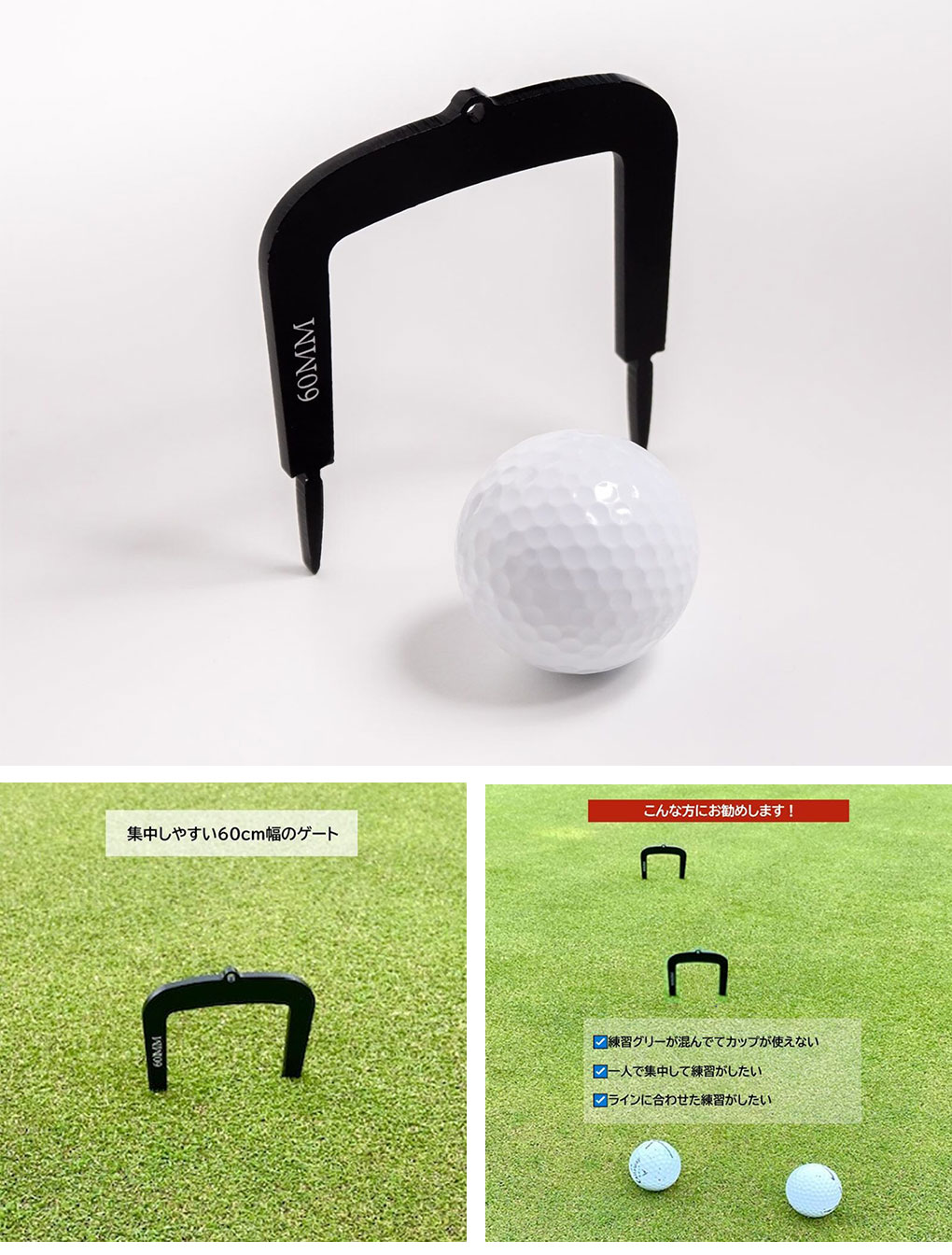 PUTTER LINE GATE パターラインゲート パター練習 EDISON GOLF エジソンゴルフ :233901500011 ...