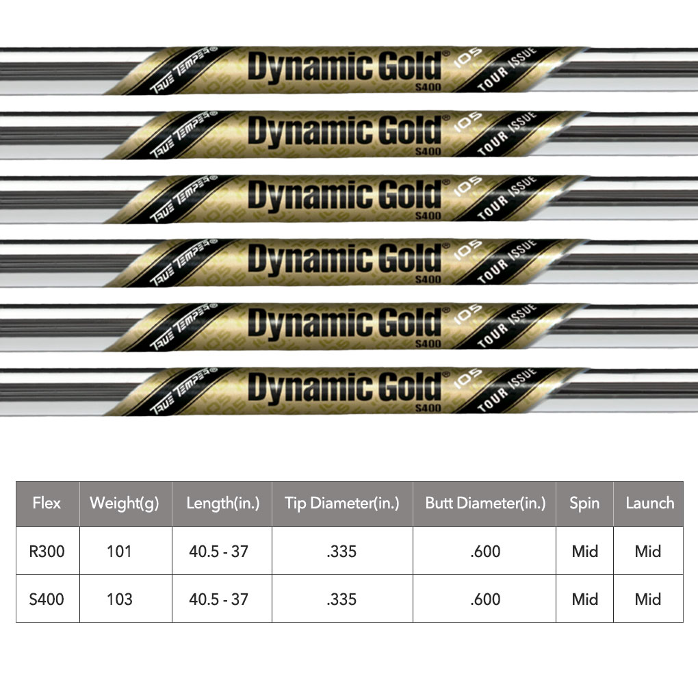 TRUE TEMPER トゥルーテンパー Dynamic Gold 105 TOUR ISSUE アイアン用 スチールシャフト 6本セット ...