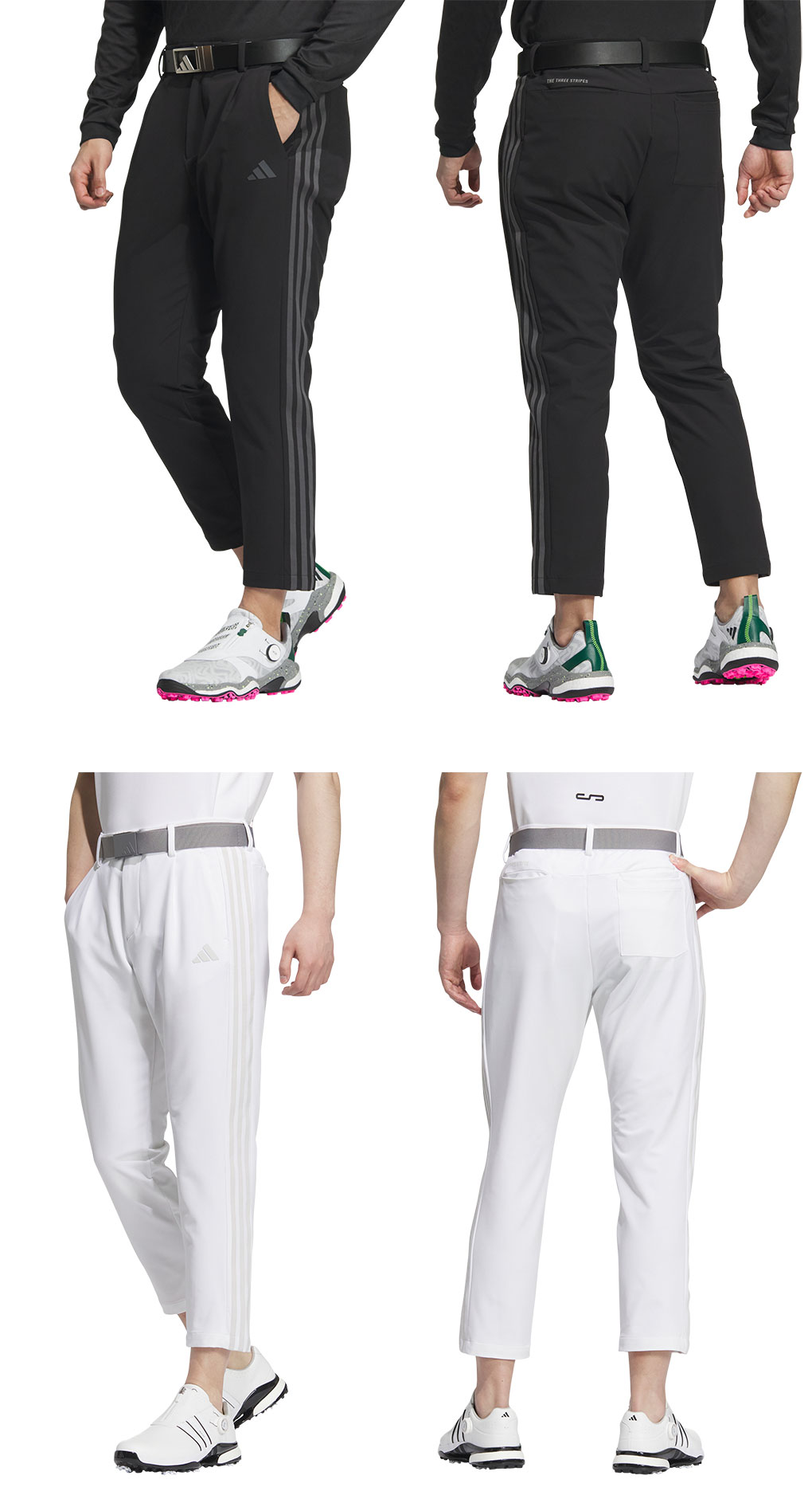 adidas（アディダス） EX-Stretch active 撥水 トーナル スリーストライプス アンクルパンツ JTY57 メンズ ゴルフウェア 2024秋冬モデル 日本正規品 ...