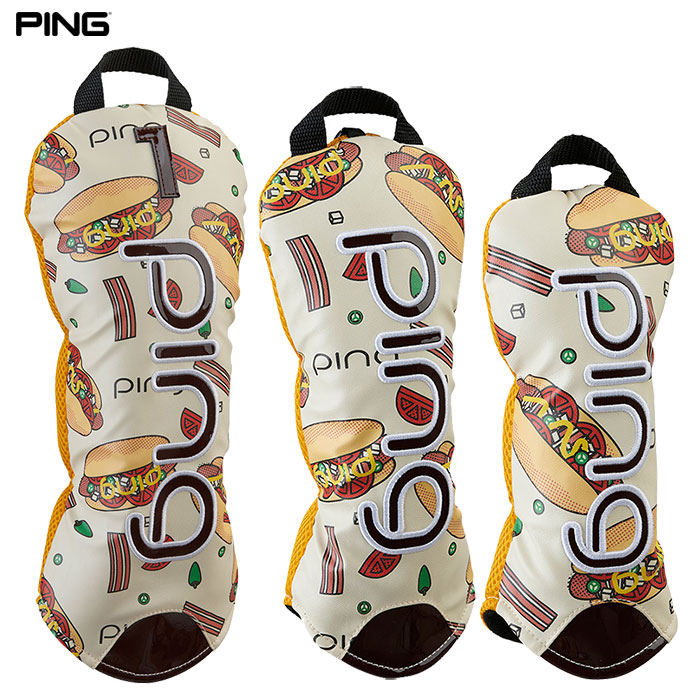 PING（ピン） HC-L2504 HC-L2505 HC-L2506 ソノランホットドッグヘッドカバー ドライバー用 フェアウェイ用 ...