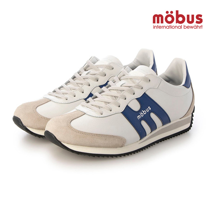 mobus モーブス スニーカー シーナ SINA M-2206t 1039 WHITE/ORIENTAL BLUE メンズスニーカー ロー ...